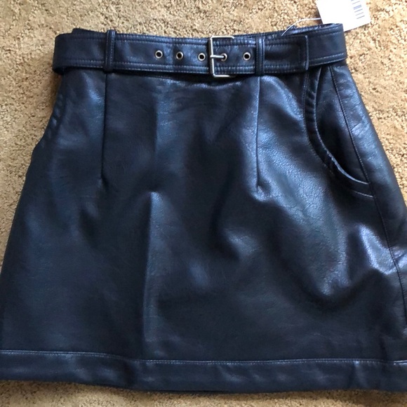 Urban Outfitters | Skirts | Urban Outfitters Belted Vegan Leather Mini Skirt | Poshmark